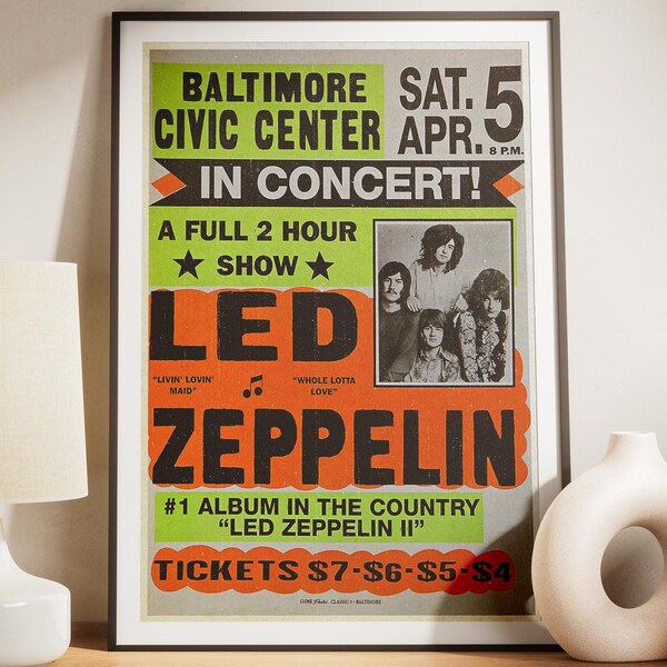 Led Zeppelin Concert Poster - Etsy