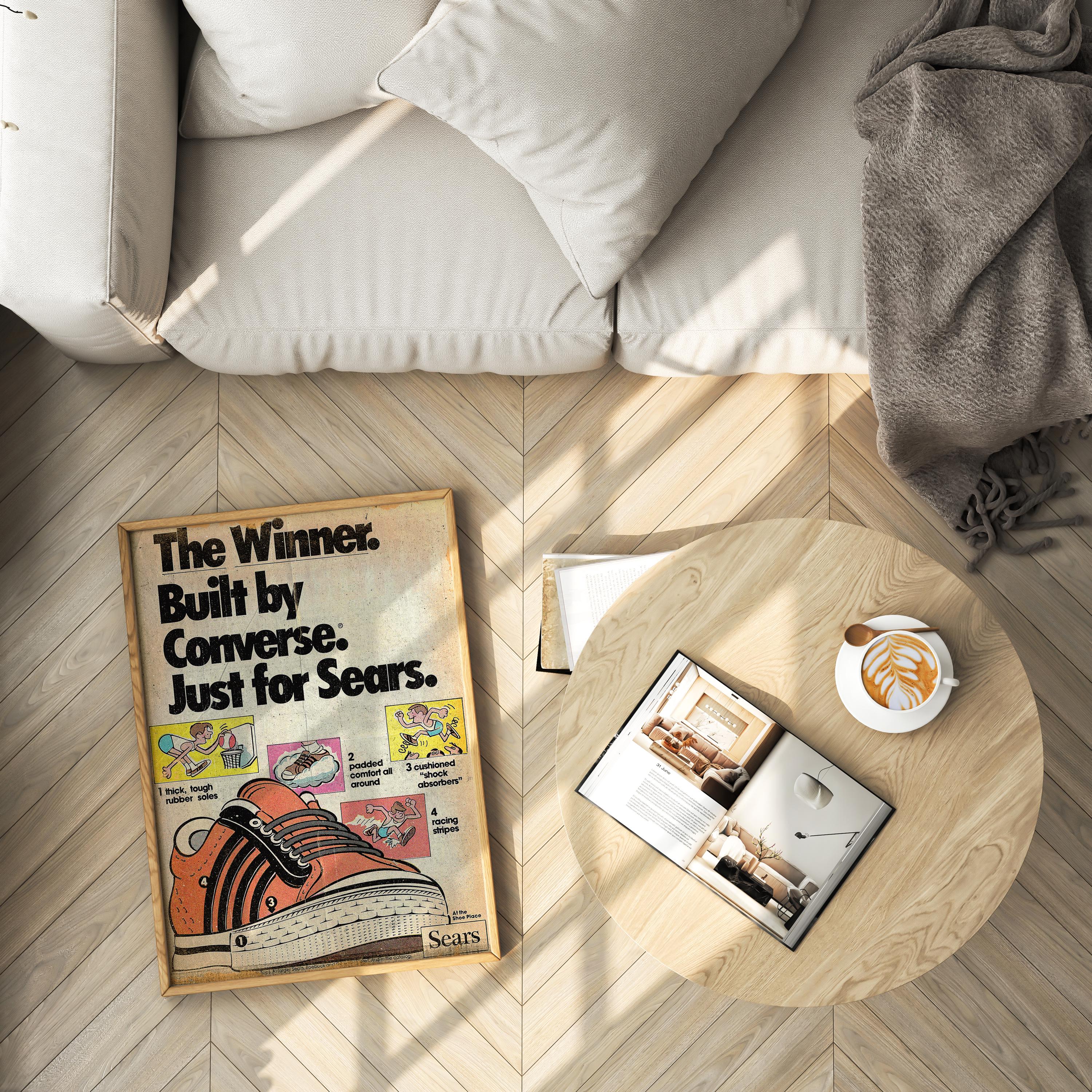 Vintage Converse Poster Retro 70s Pop Art Print Bold Colorful Wall ...