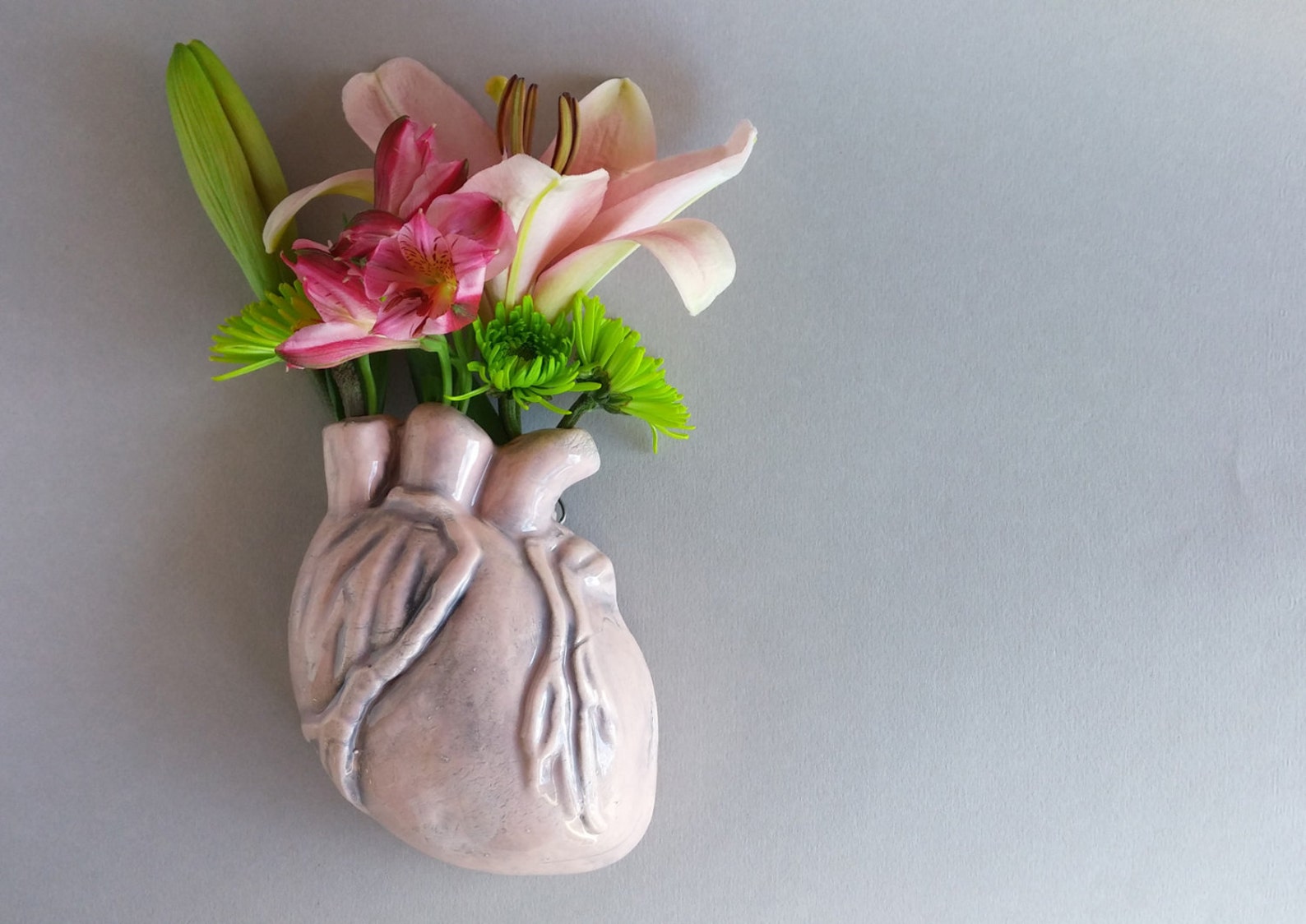 Human Heart Wall Vase Anatomical heart wall vase in soft | Etsy