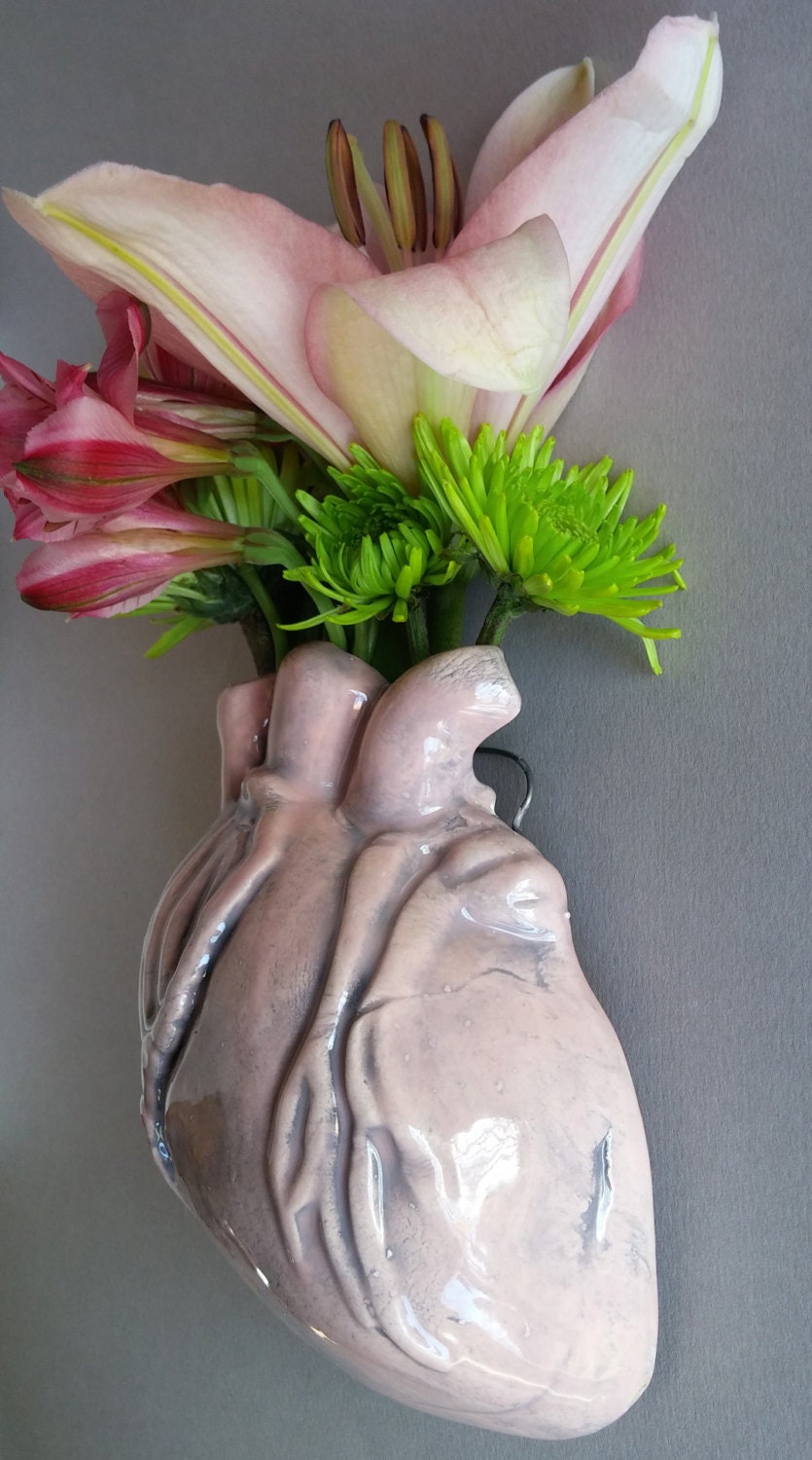 Human Heart Wall Vase Anatomical heart wall vase in soft | Etsy