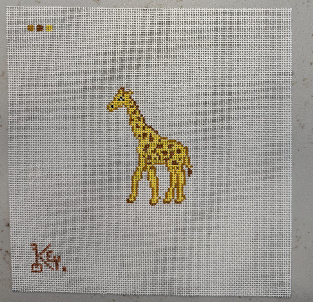 Giraffe Needlepoint Canvas - 18 Mesh - Etsy