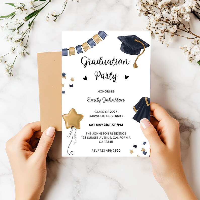 Graduation Party Invitation, Graduation Celebration Invite, Class of ...