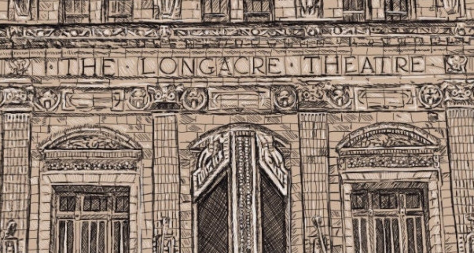Longacre Broadway Theatre Drawing 8 X 10 Original Art Print - Etsy
