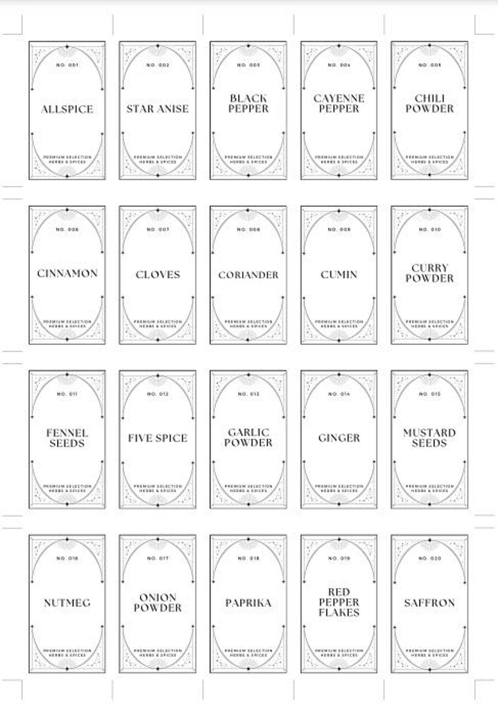 Witchy Astrological Spice Labels | Modern Spice Labels | Modern Kitchen ...