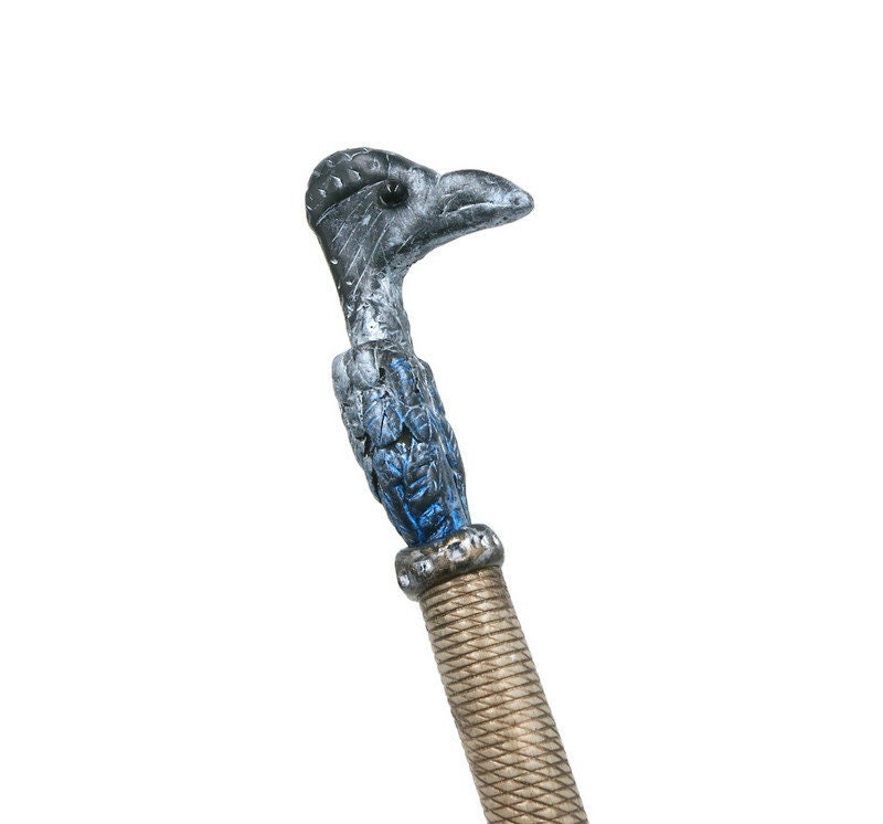 Raven Steampunk Goth Magic Wand Wizard Cosplay Witch Wand - Etsy