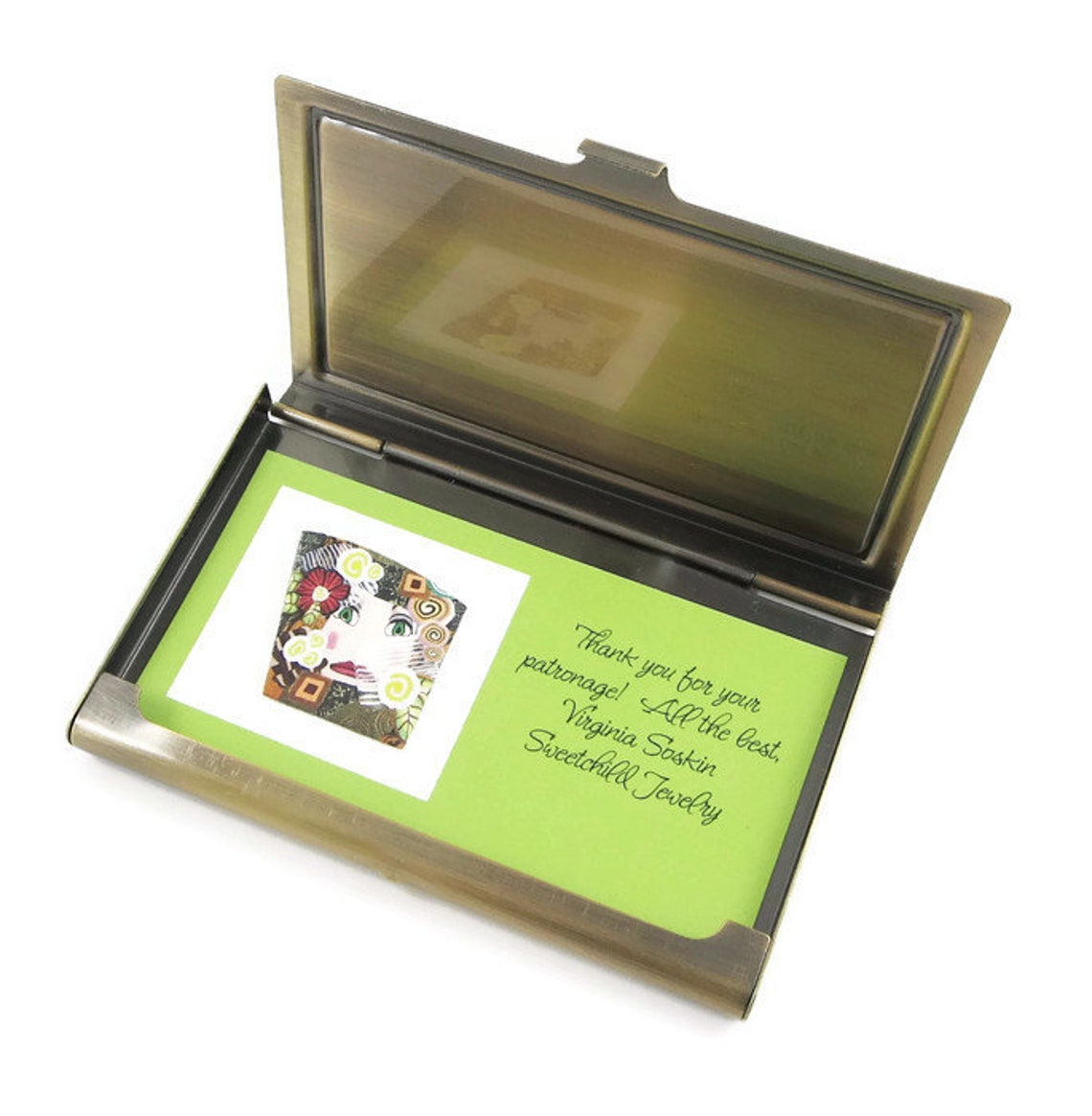 Pixilated Retro Cane Business Card Case Credit Card Holder - Etsy