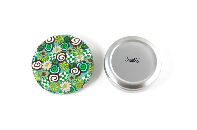 Green Screw Top Pill Box Keepsake Box Trinket Candy Box Refillable ...