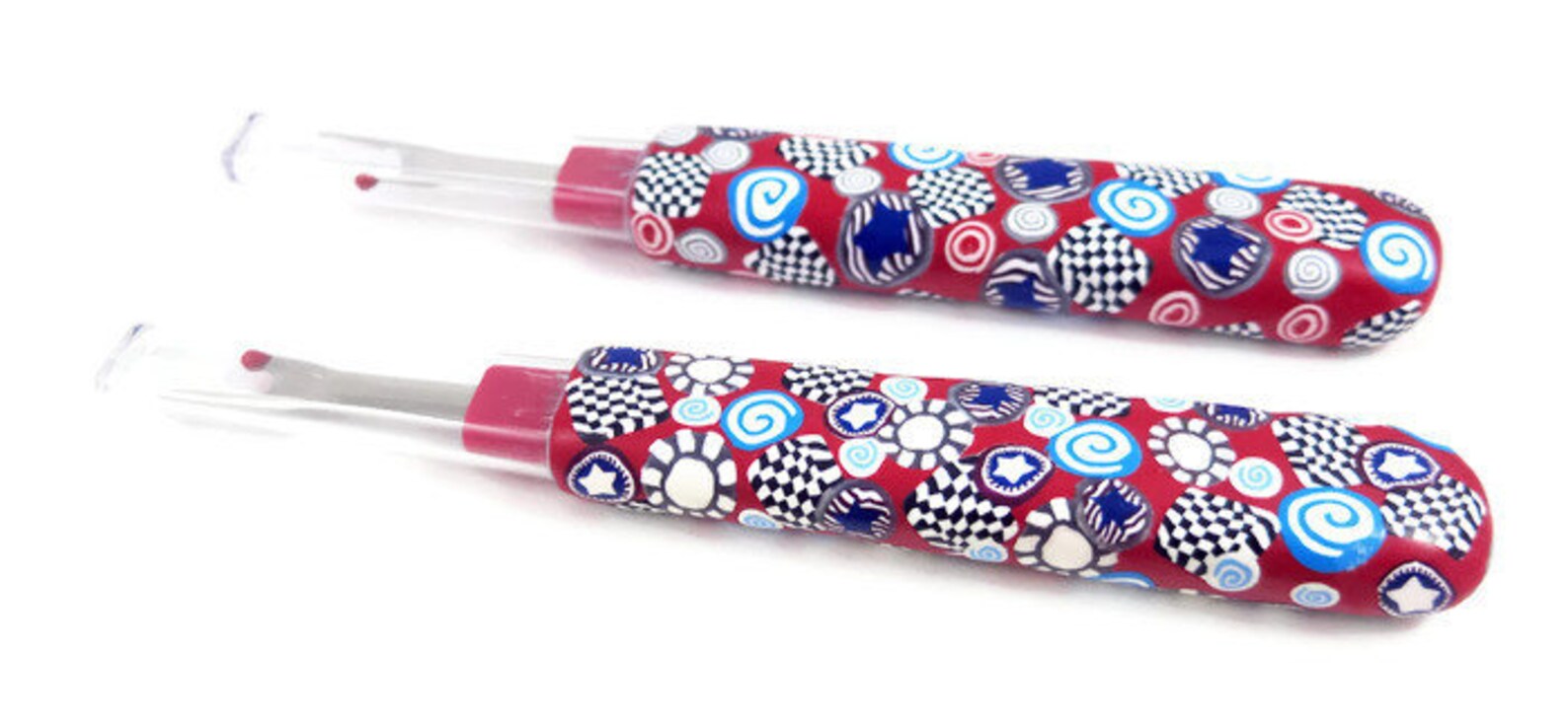 Colorful Red Seam Ripper Handmade Polymer Clay Handle Colorful Dritz ...