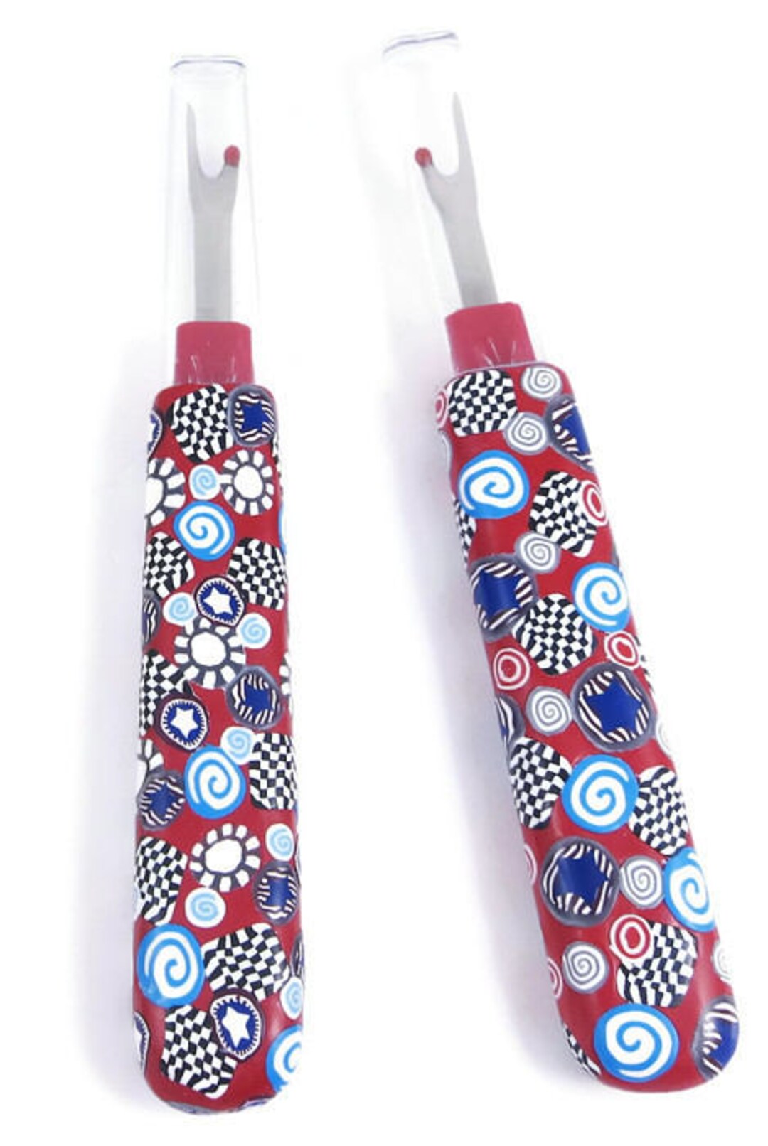 Colorful Red Seam Ripper Handmade Polymer Clay Handle Colorful Dritz ...