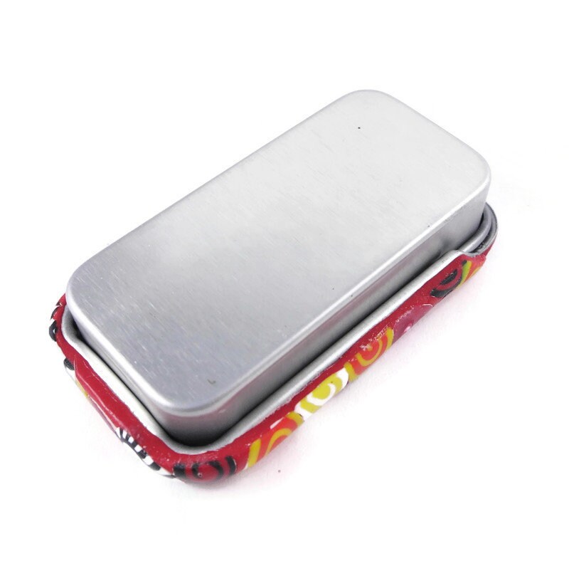 Red Sliding Lid Pill Box Keepsake Box Trinket Refillable Storage ...