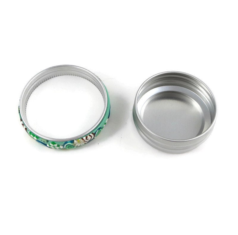 Green Screw Top Pill Box Keepsake Box Trinket Candy Box Refillable ...