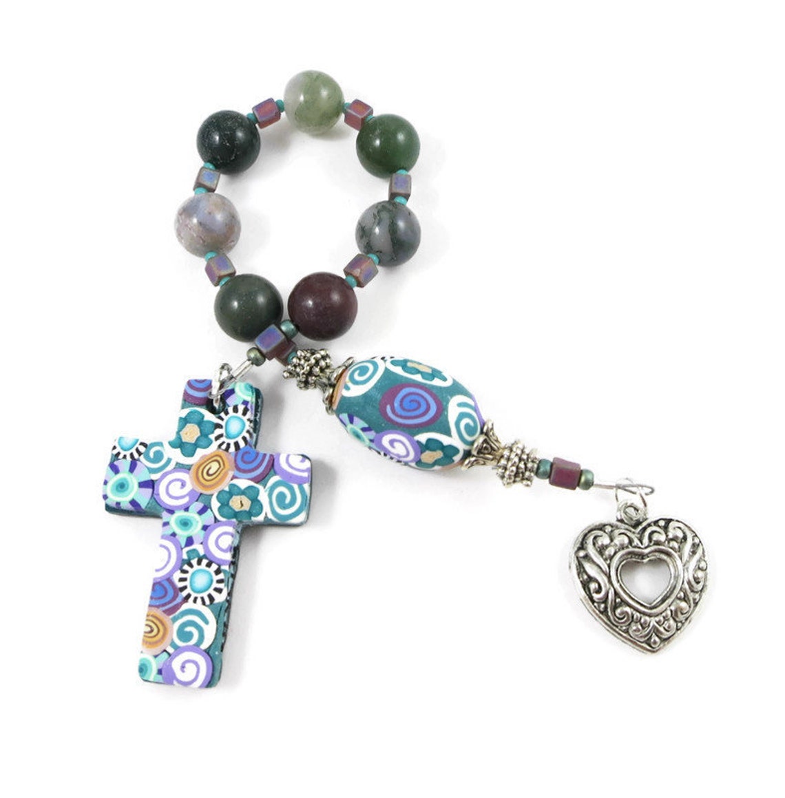 Fancy Jasper Anglican Rosary Protestant Unisex Prayer Beads - Etsy