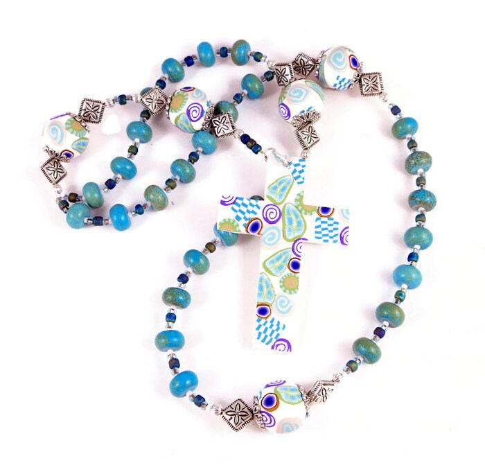 Anglican Prayer Beads Unisex Rosary Magnesite Rondelles Handmade ...