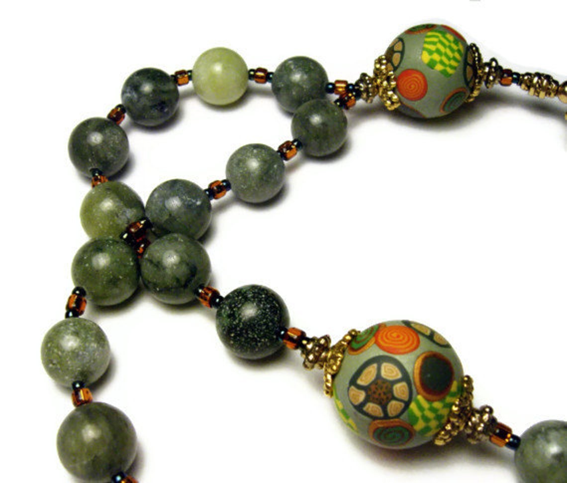 Jungle Jasper Anglican Prayer Beads Protestant Rosary Handmade - Etsy