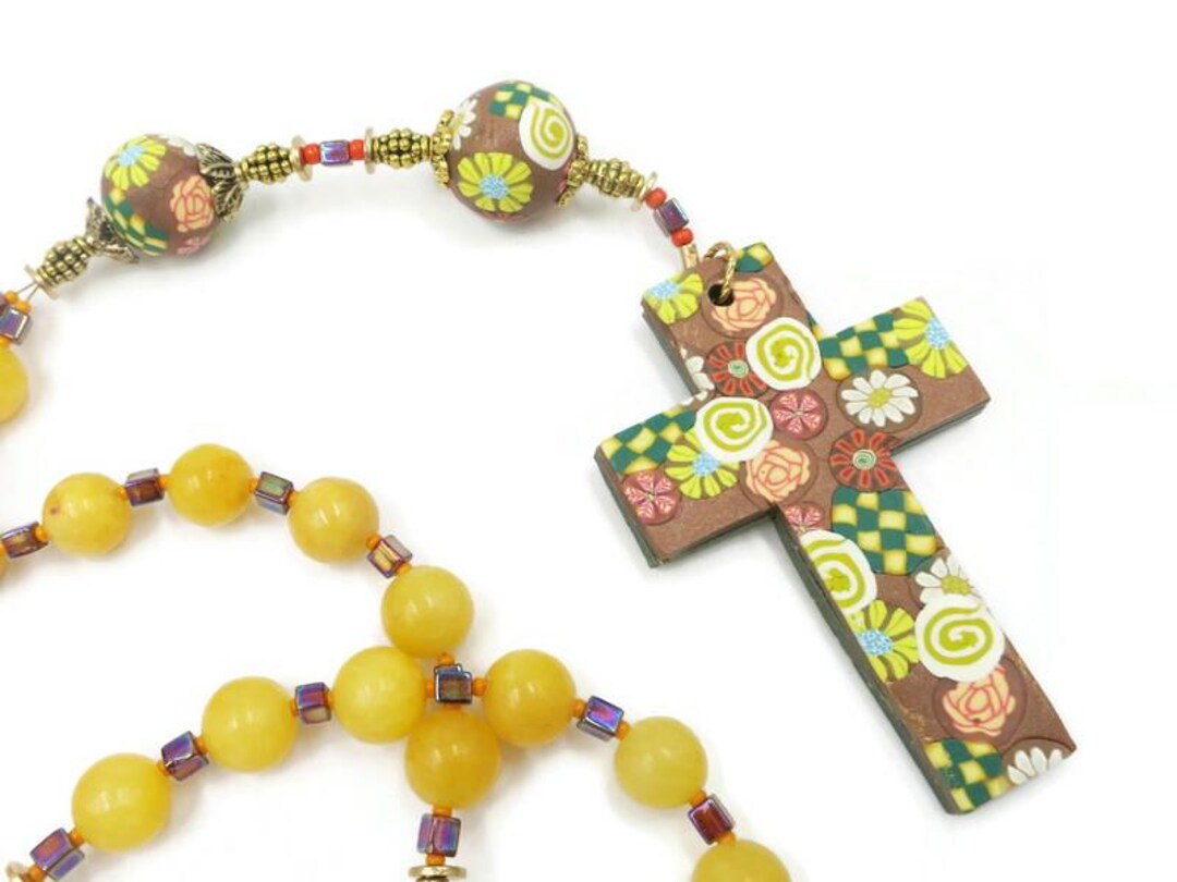 Aragonite Anglican Rosary Prayer Beads Protestant Episcopal Handmade ...