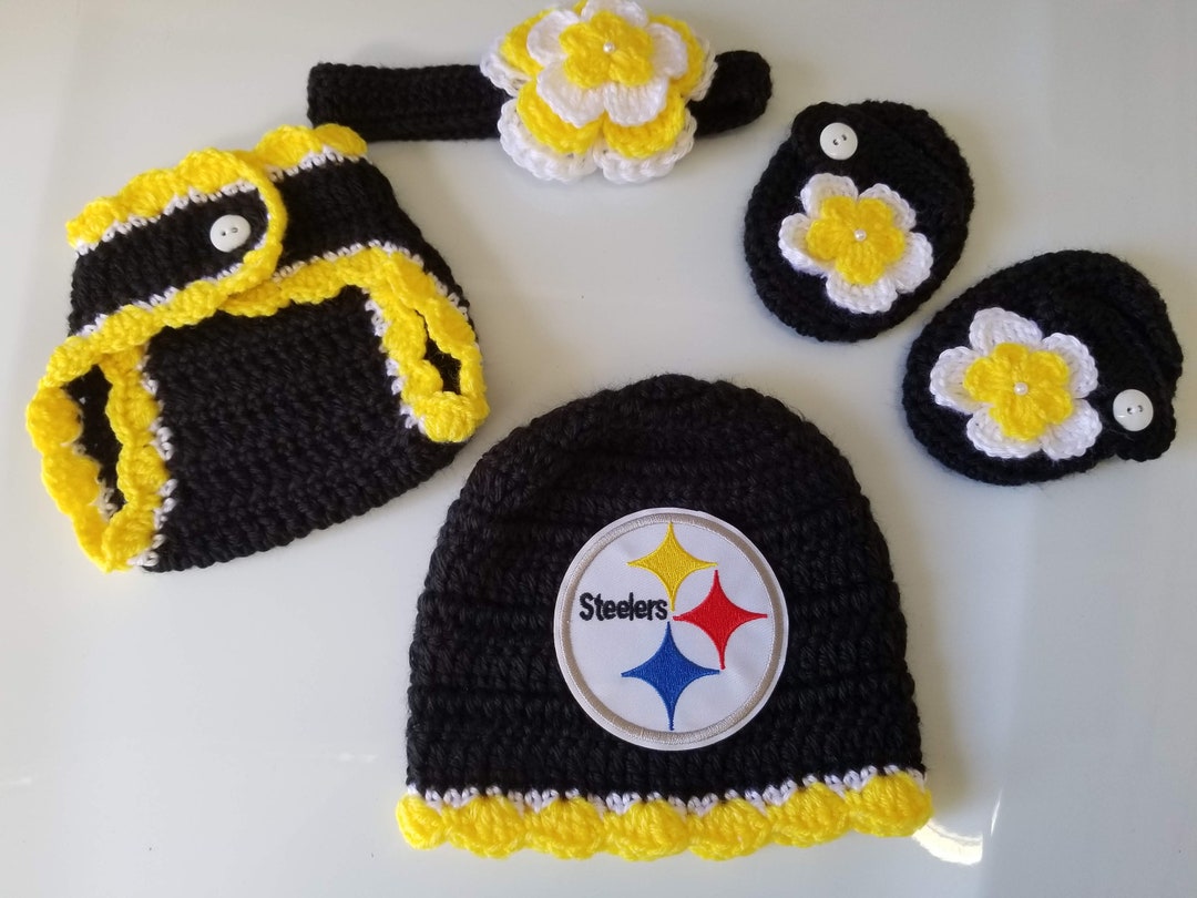 Crochet Baby Girl Pittsburgh Steelers Football Inspired Outfit Photo ...