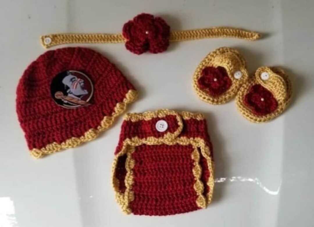 Crochet Baby Girl Florida State University FSU Seminoles Football ...