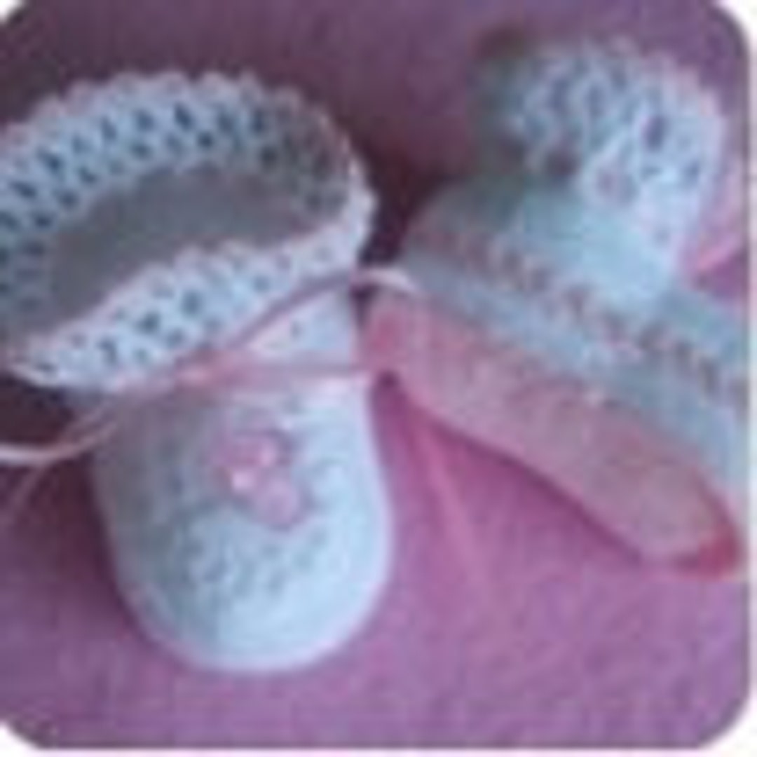 Crochet Baby Girl Christening Baptism Reborn Heirloom Booties Photo ...
