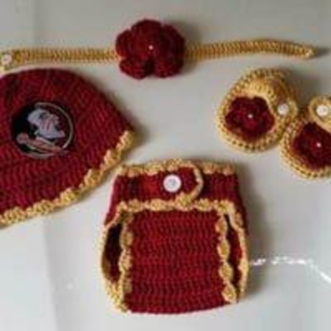 Crochet Baby Girl Florida State University FSU Seminoles Football ...