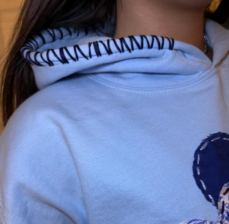 Heart Stitched Custom Hoodie - Etsy