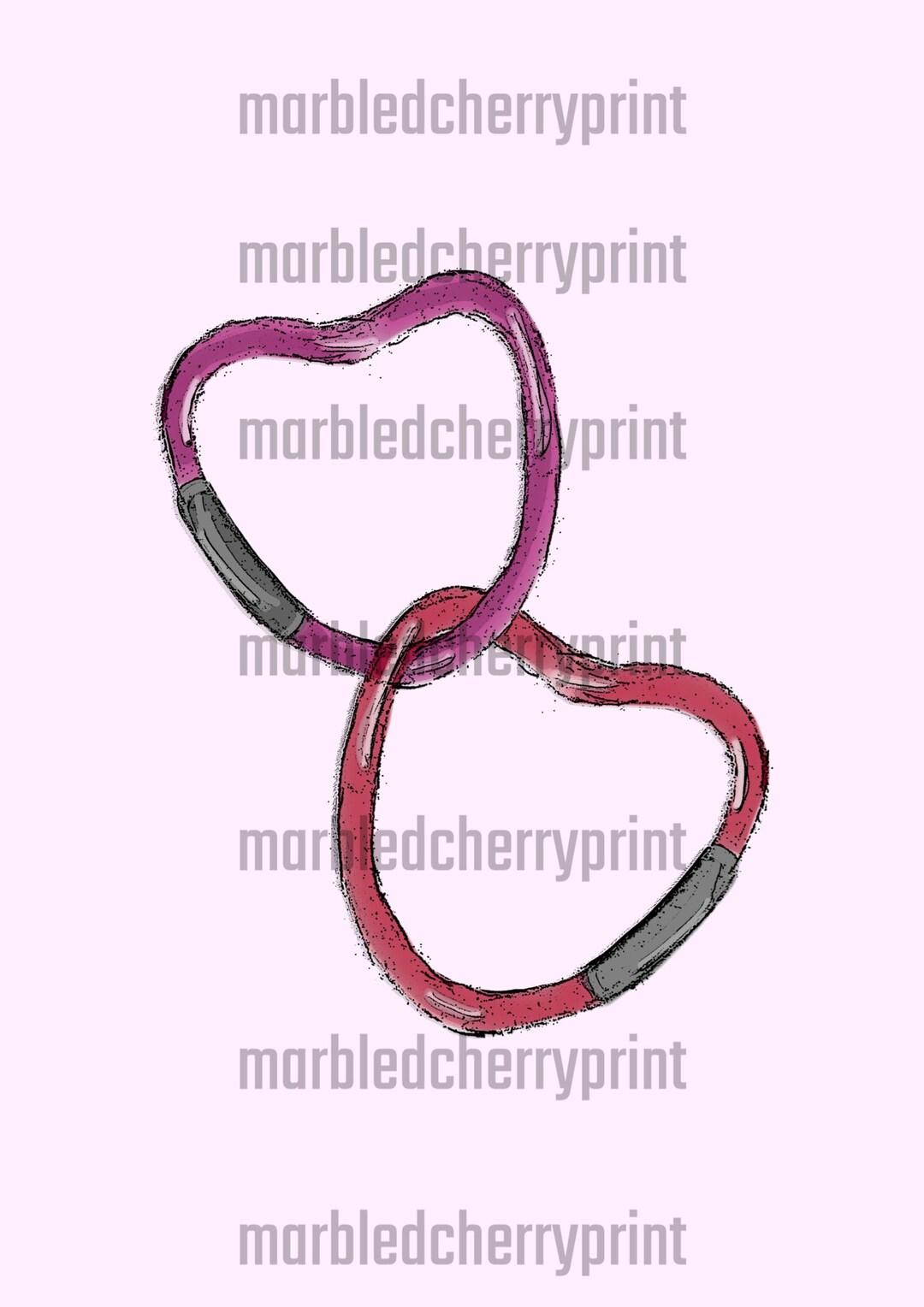 Hand-drawn Downloadable Printable Art Wall Poster Lesbian Carabiner ...