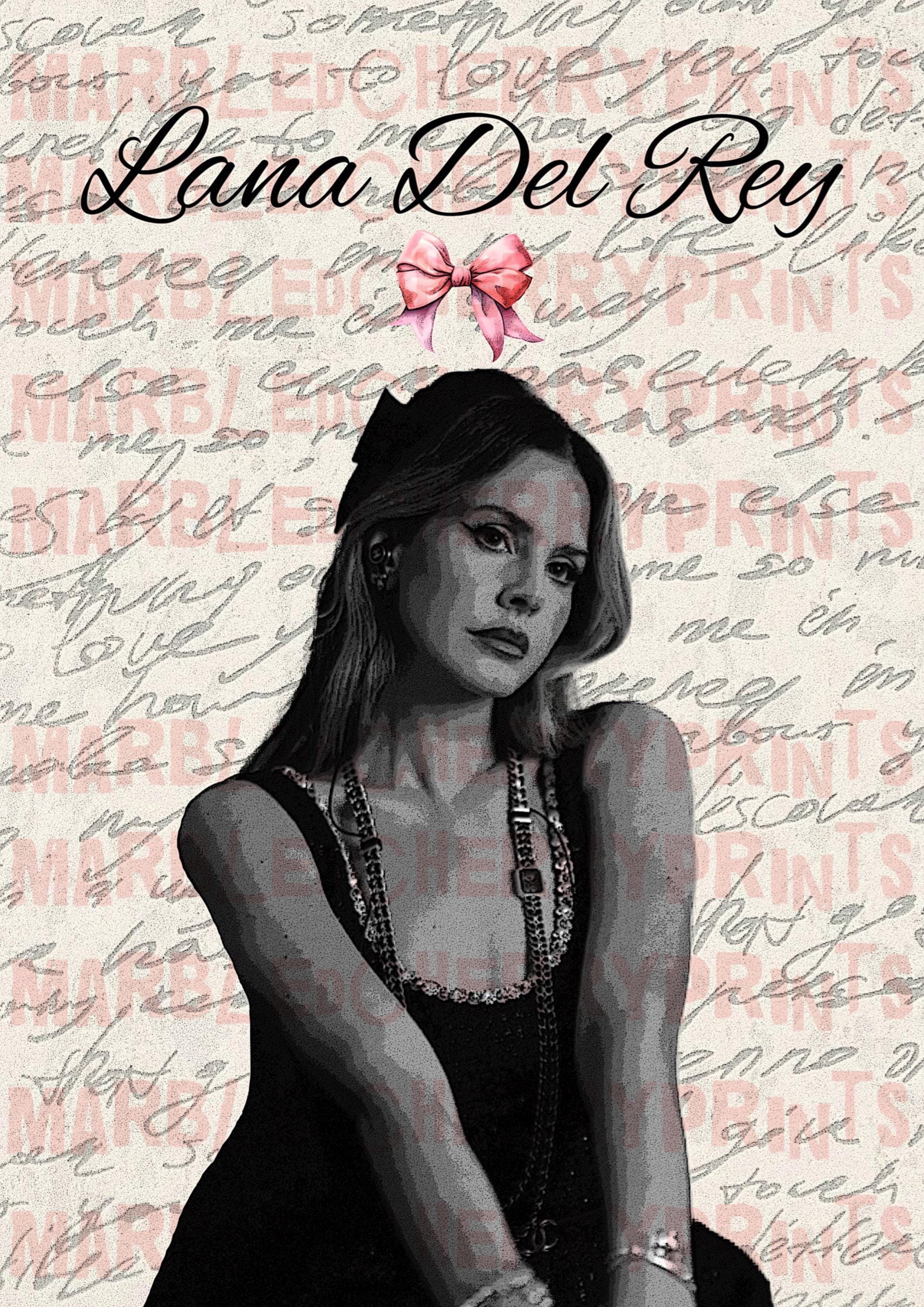 Lana Del Rey Vintage Bow Aesthetic Printable Poster - Etsy