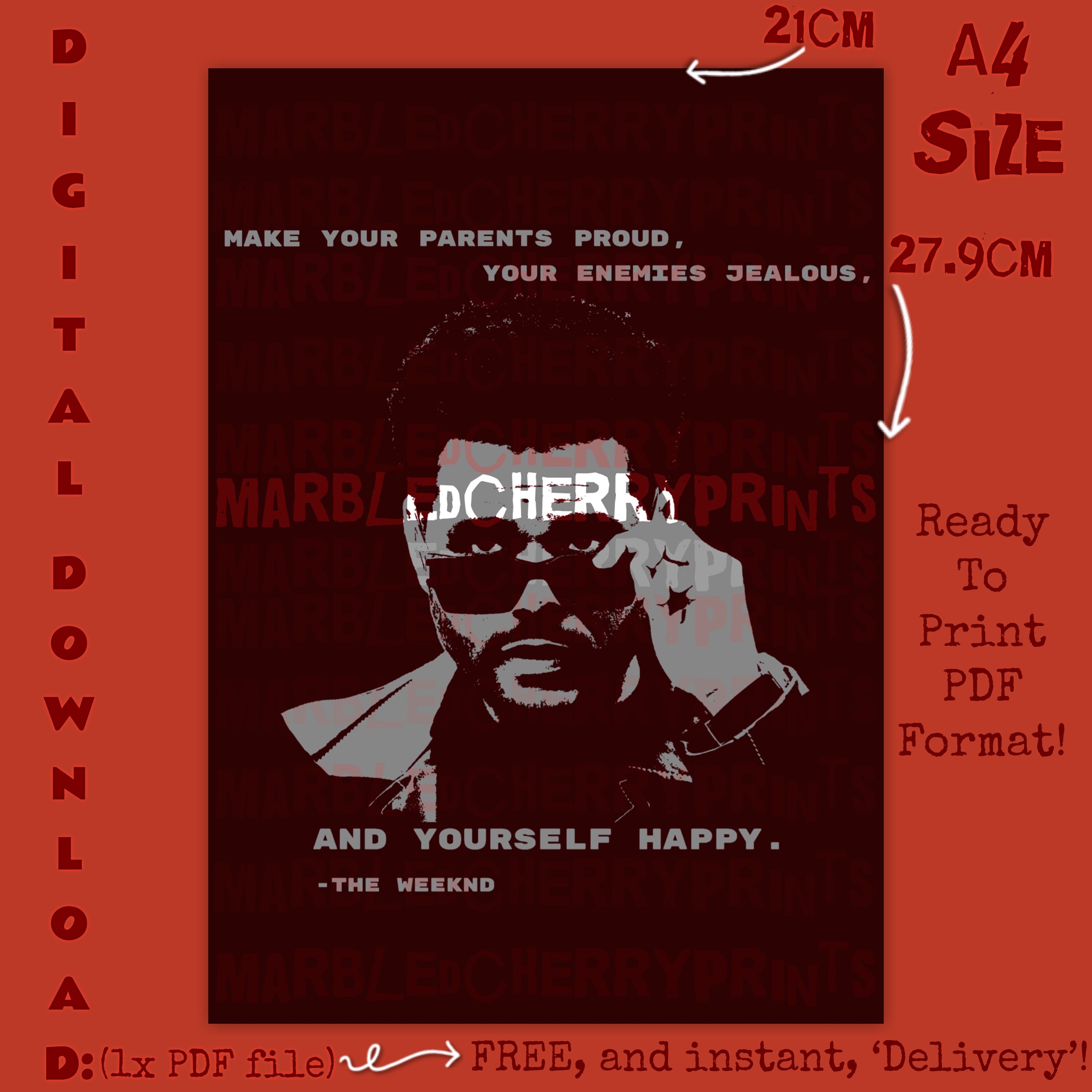The Weeknd Music Quote Vintage Art Printable Poster Decor - Etsy