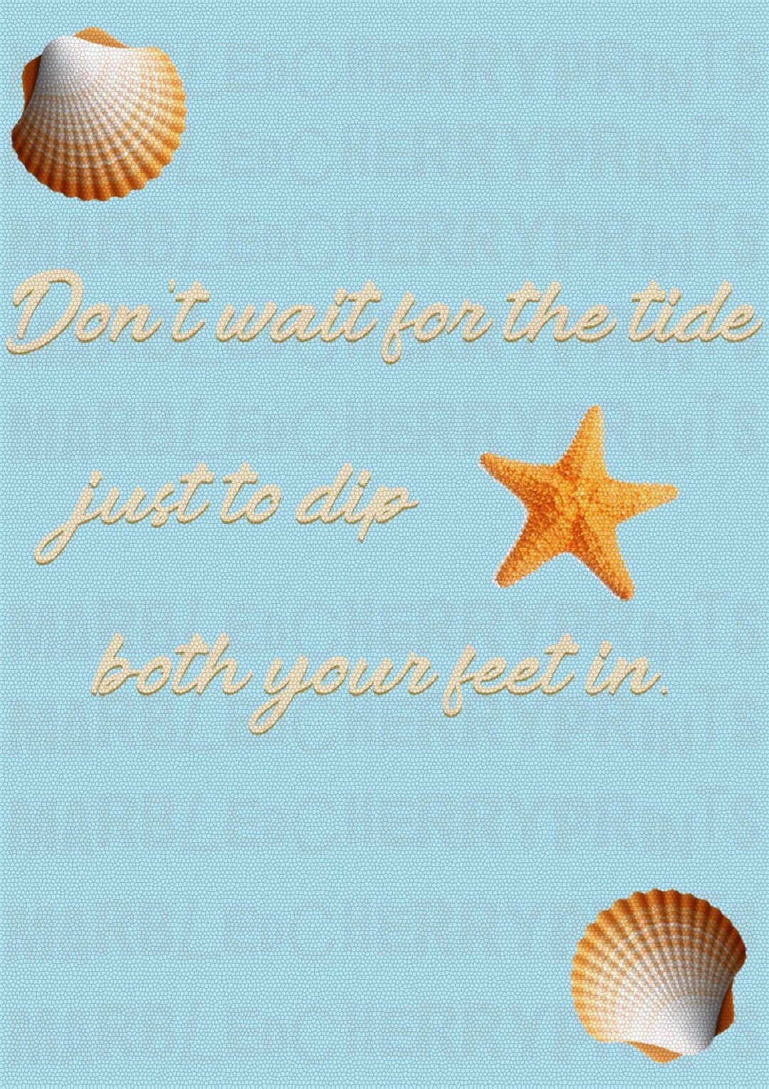 Beabadoobee Beaches Lyrics Poster Mosaic Coastal Seaside Quote ...