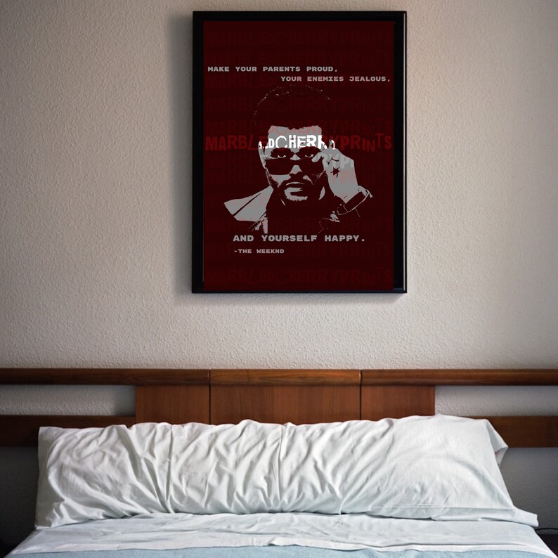 The Weeknd Music Quote Vintage Art Printable Poster Decor - Etsy