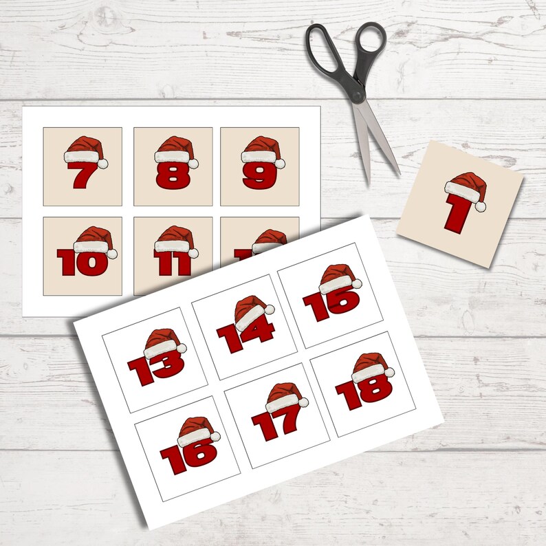 DIY Printable Advent Calendar | 24-day Christmas Countdown | PNG ...