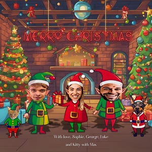 Personalized Christmas Card, Funny Family Photo Christmas Card ...