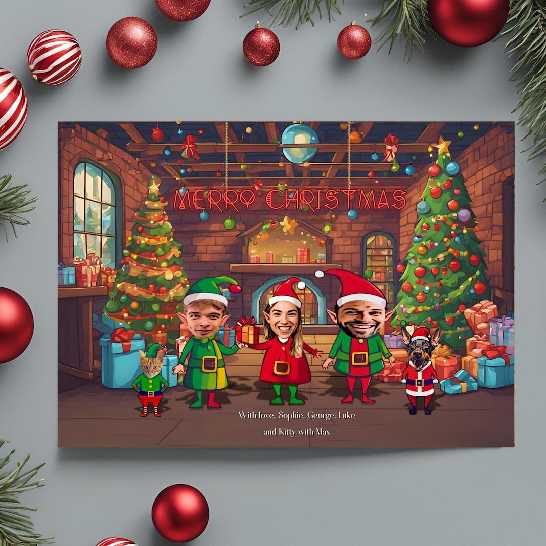 Personalized Christmas Card, Funny Family Photo Christmas Card ...