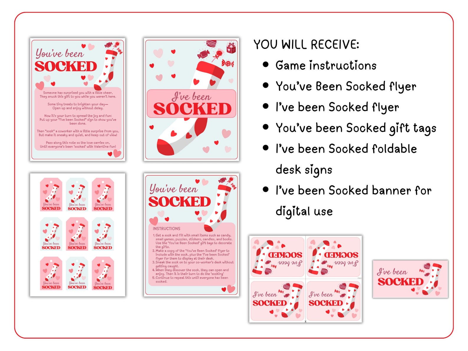You've Been Socked Game - Co-worker Edition for Team Building Fun for ...