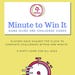 42 Printable Challenge Cards Plus Score Sheets and How to Play. Minute ...