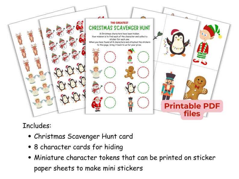 Christmas Scavenger Hunt for Young Children and Preschoolers. Printable ...