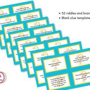Printable Riddles & Brain Teasers: Scavenger Hunt, Escape Room Games ...