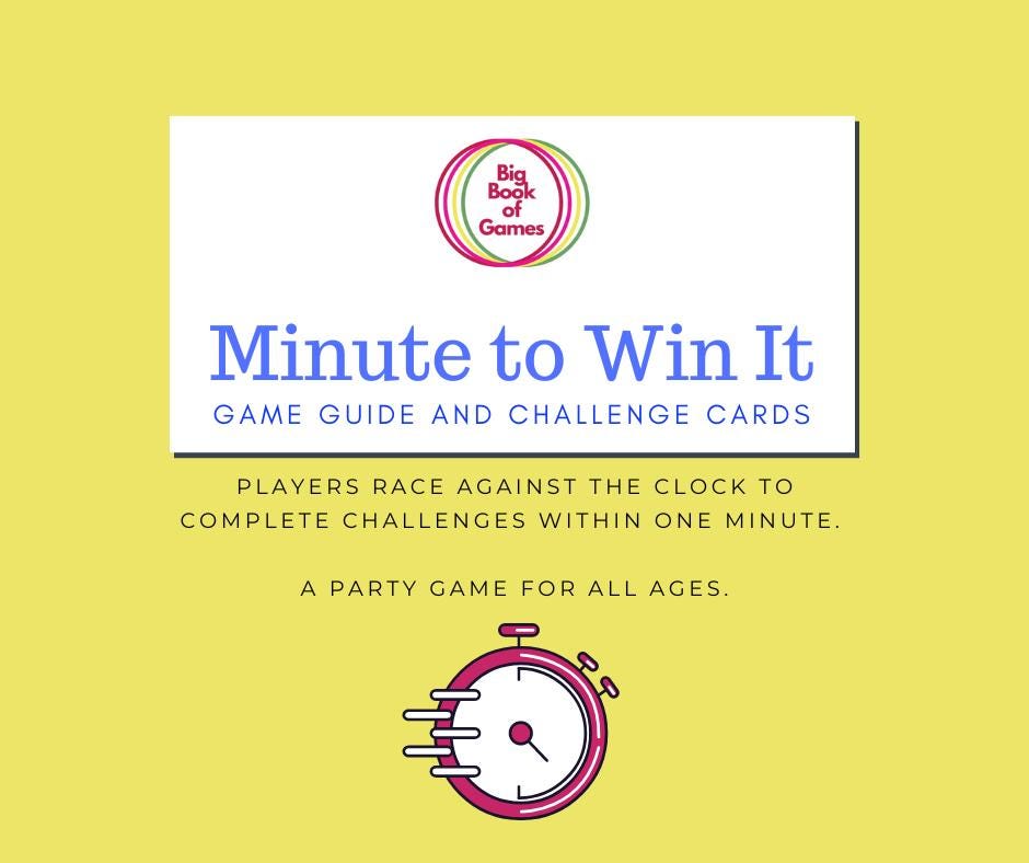 42 Printable Challenge Cards Plus Score Sheets and How to Play. Minute ...