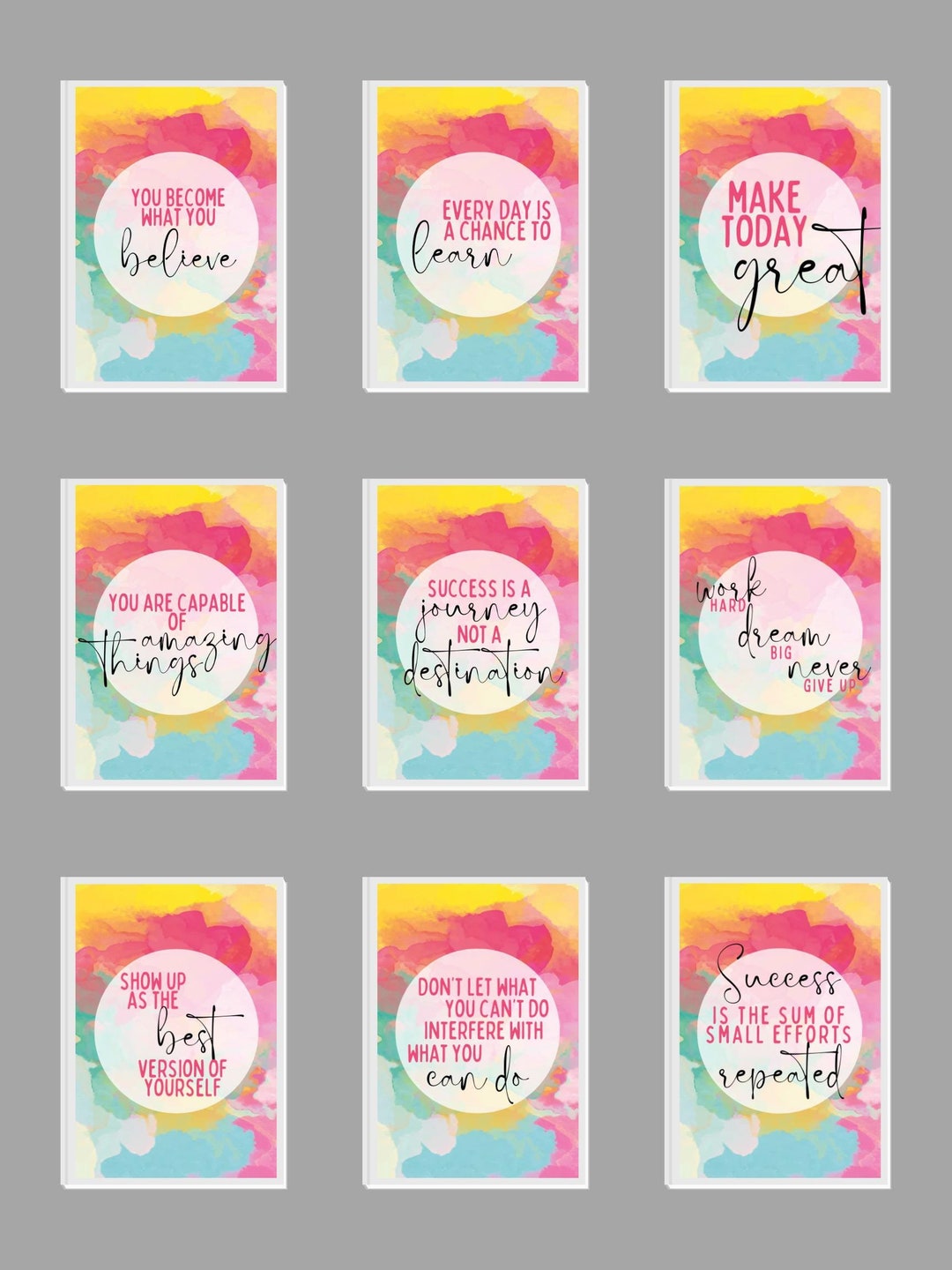 Watercolor Positive Growth Mindset Quotes Posters for Classrooms ...