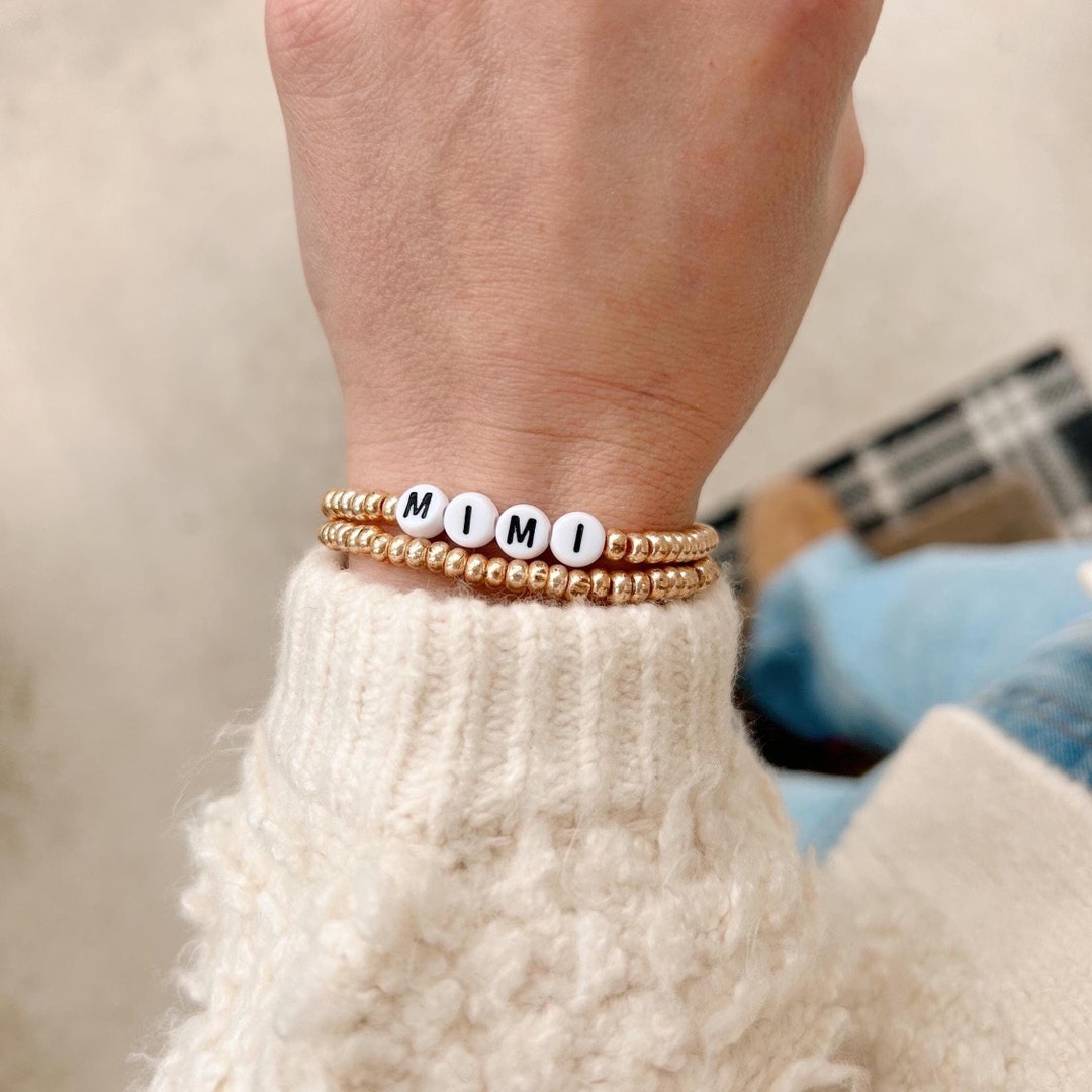 Stacking Set | Mimi Bracelet | Mimi Life Gold Bracelet Stack | Mothers ...