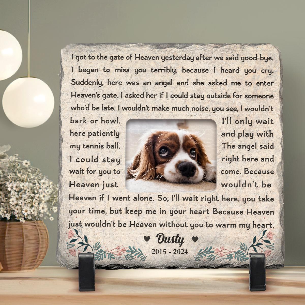Custom Dog Photo Stone, Dog Memorial Stone, Pet Grave Marker, Dog ...