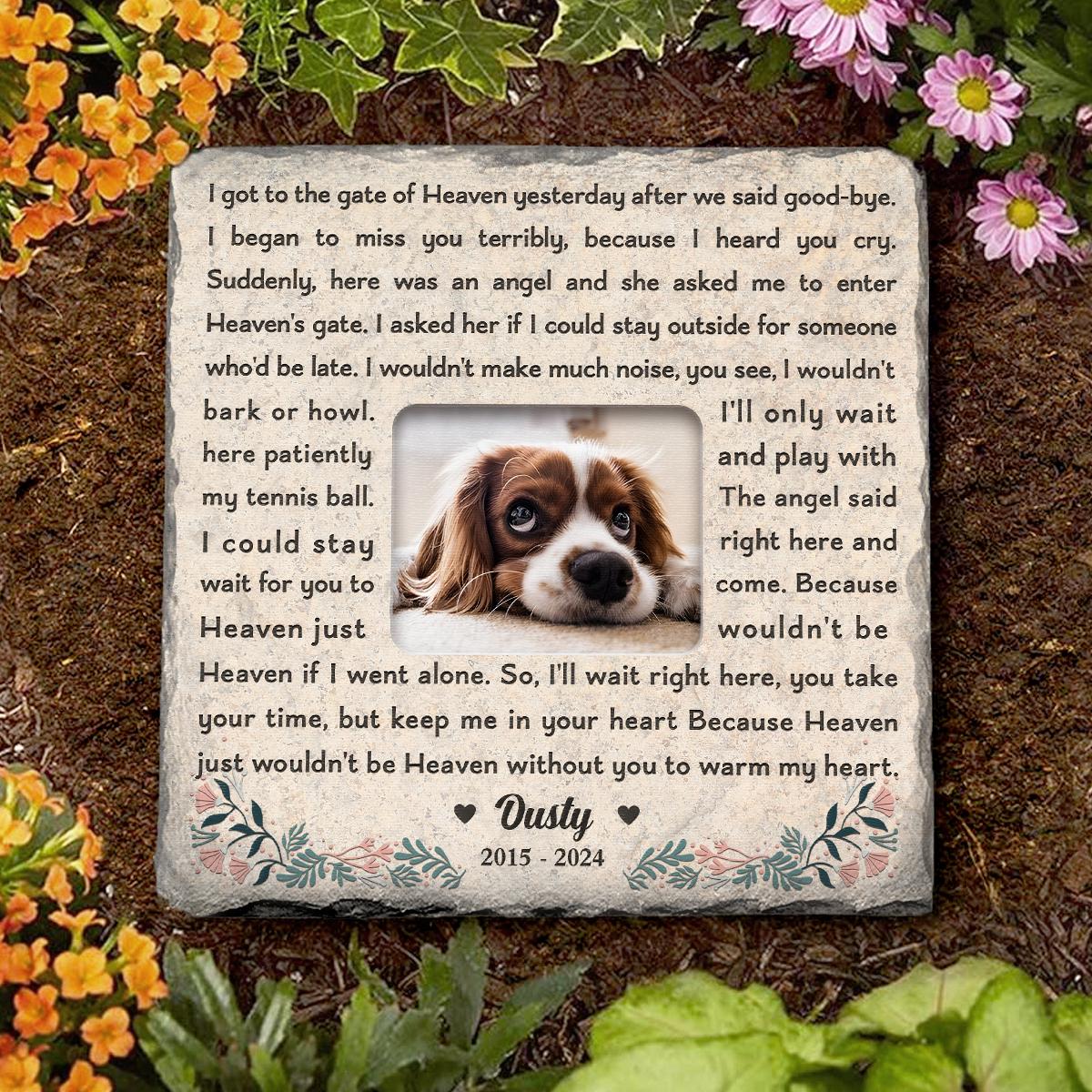 Custom Dog Photo Stone, Dog Memorial Stone, Pet Grave Marker, Dog ...