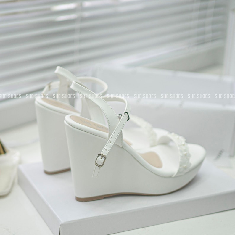 Wedge Wedding Sandals for Brides. Super Cute, Comfortable Wedge Wedding ...