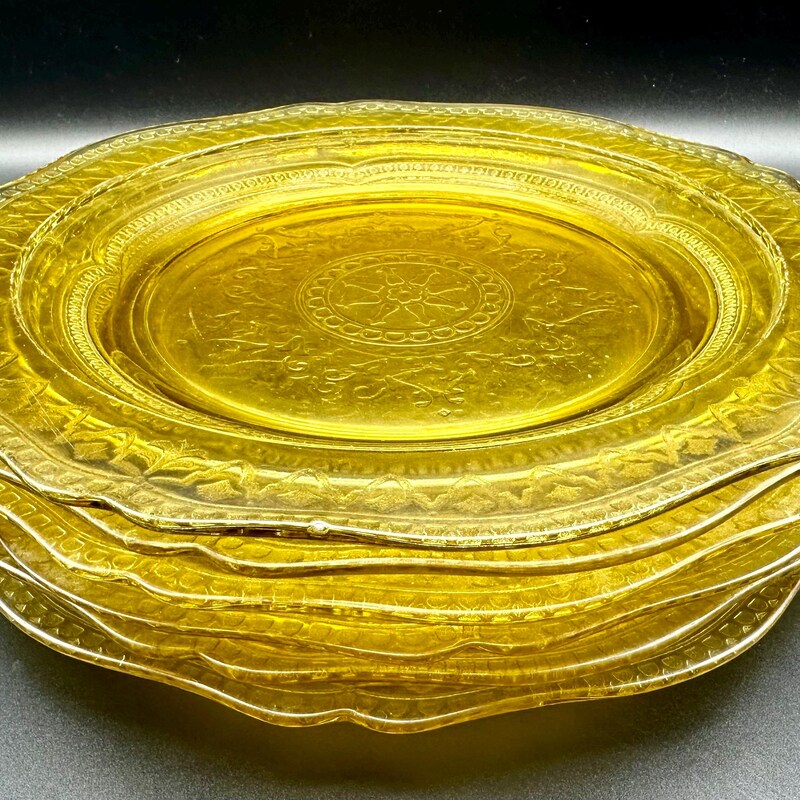 Yellow Glass Plate - Etsy