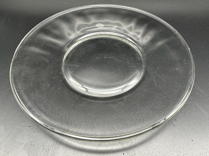 Vintage Clear Heavy Pressed 8” Glass Plates - Etsy