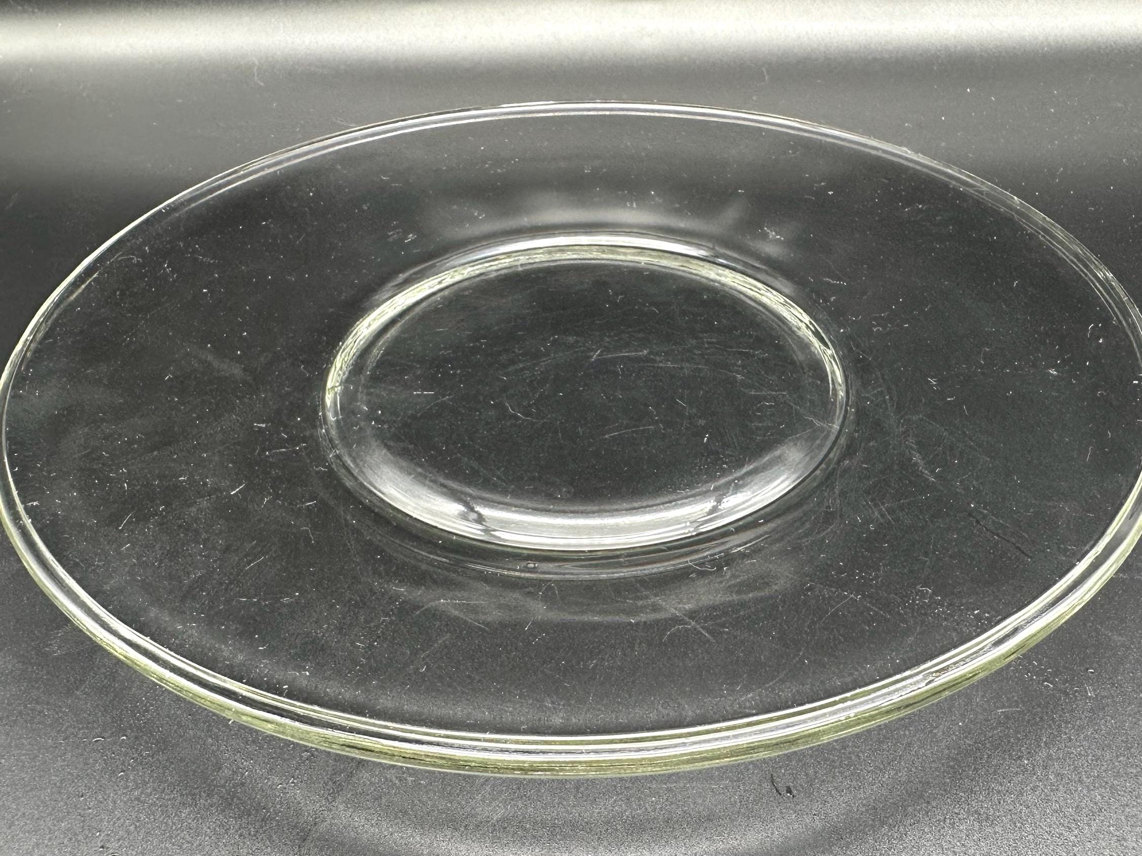 Vintage Clear Heavy Pressed 8” Glass Plates - Etsy