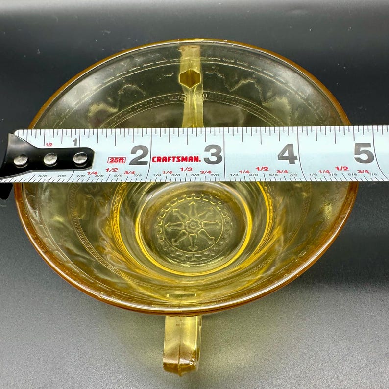 Vintage Art Deco 1930s Federal Depression Glass Golden Amber Yellow ...