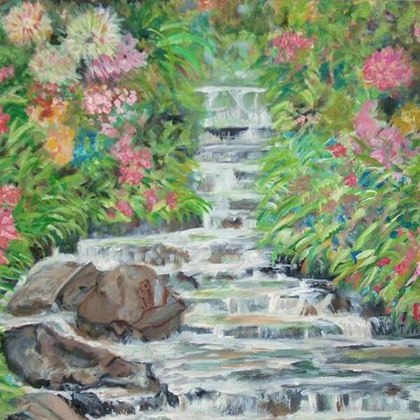 Costa Rica Waterfall Art - Etsy