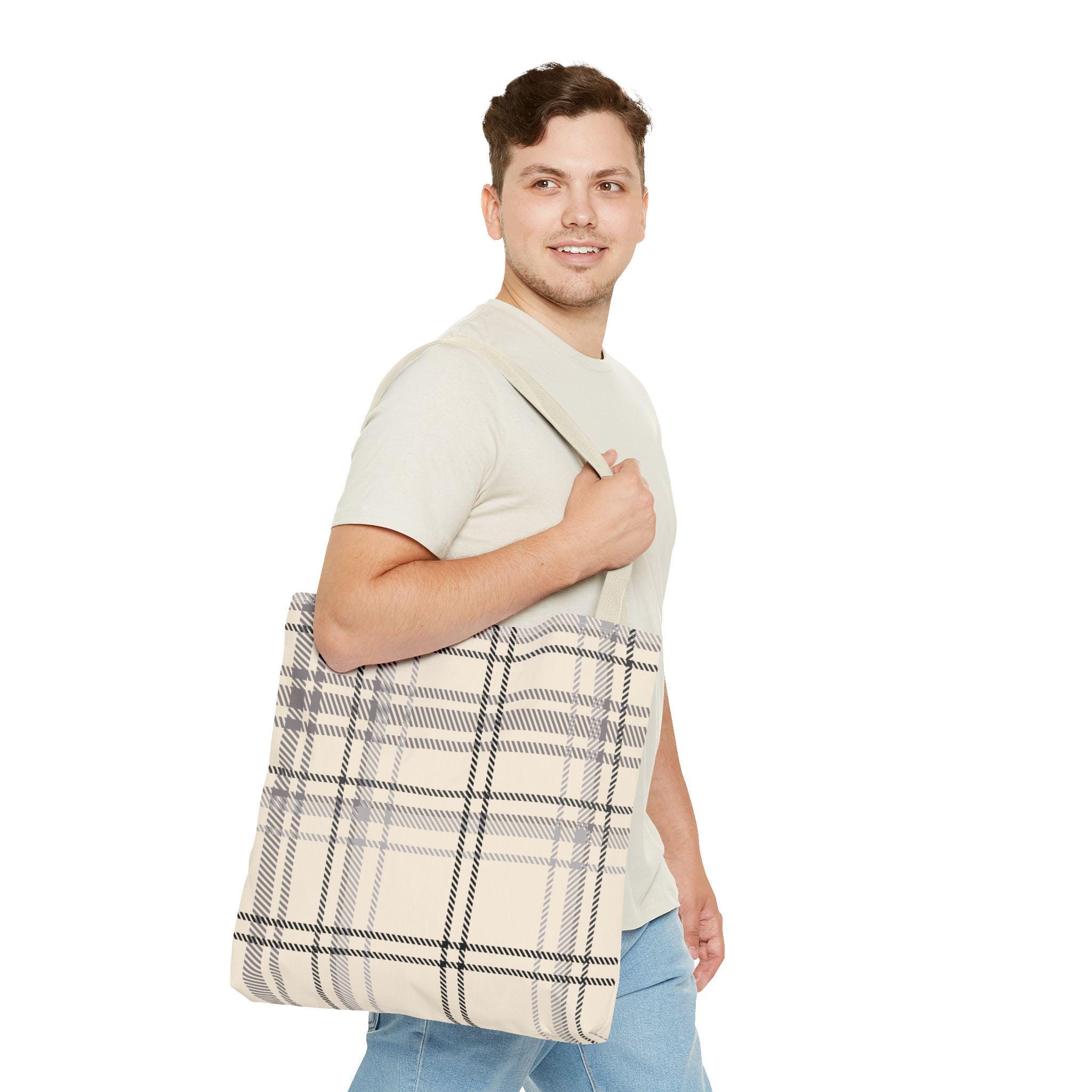 Plaid tote bags store
