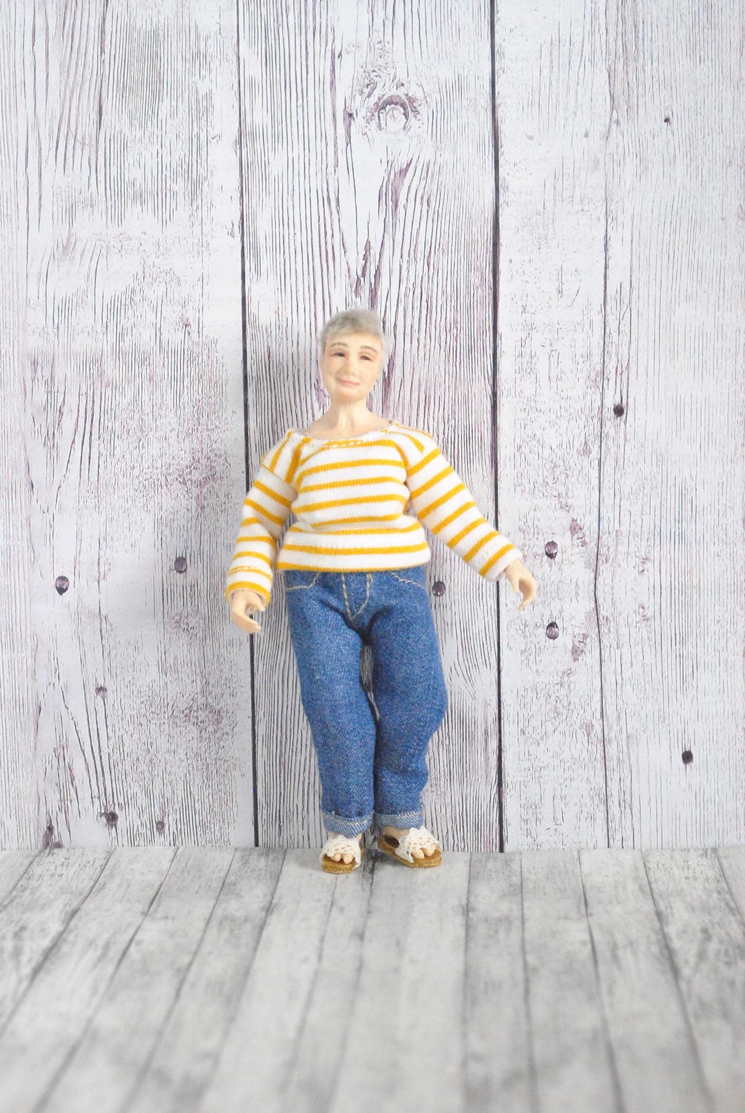 Handmade Clothes for Grandma,xl 1/12 Scale Zjakazumi Dolls,heidi Ott ...