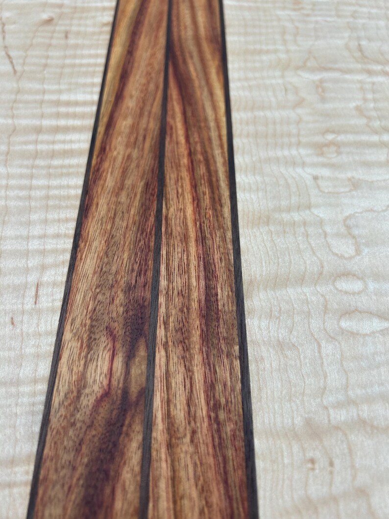 Cutting Board in Figured Maple and Canarywood - Etsy